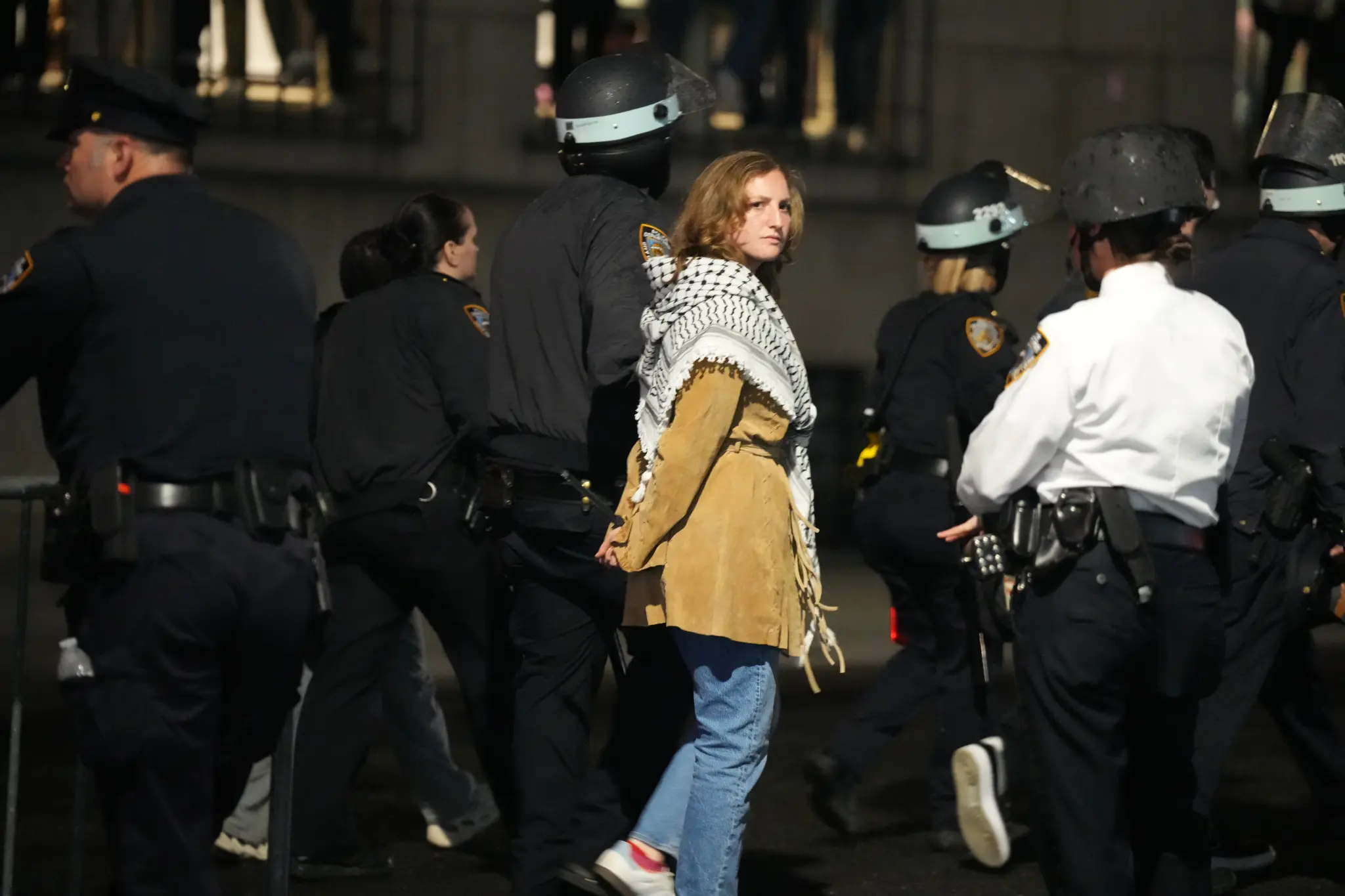 Columbia University protestors are removed by the NYPD….