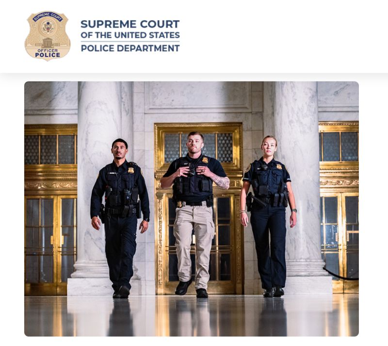 The IS a US Supreme Court Police Dept…..